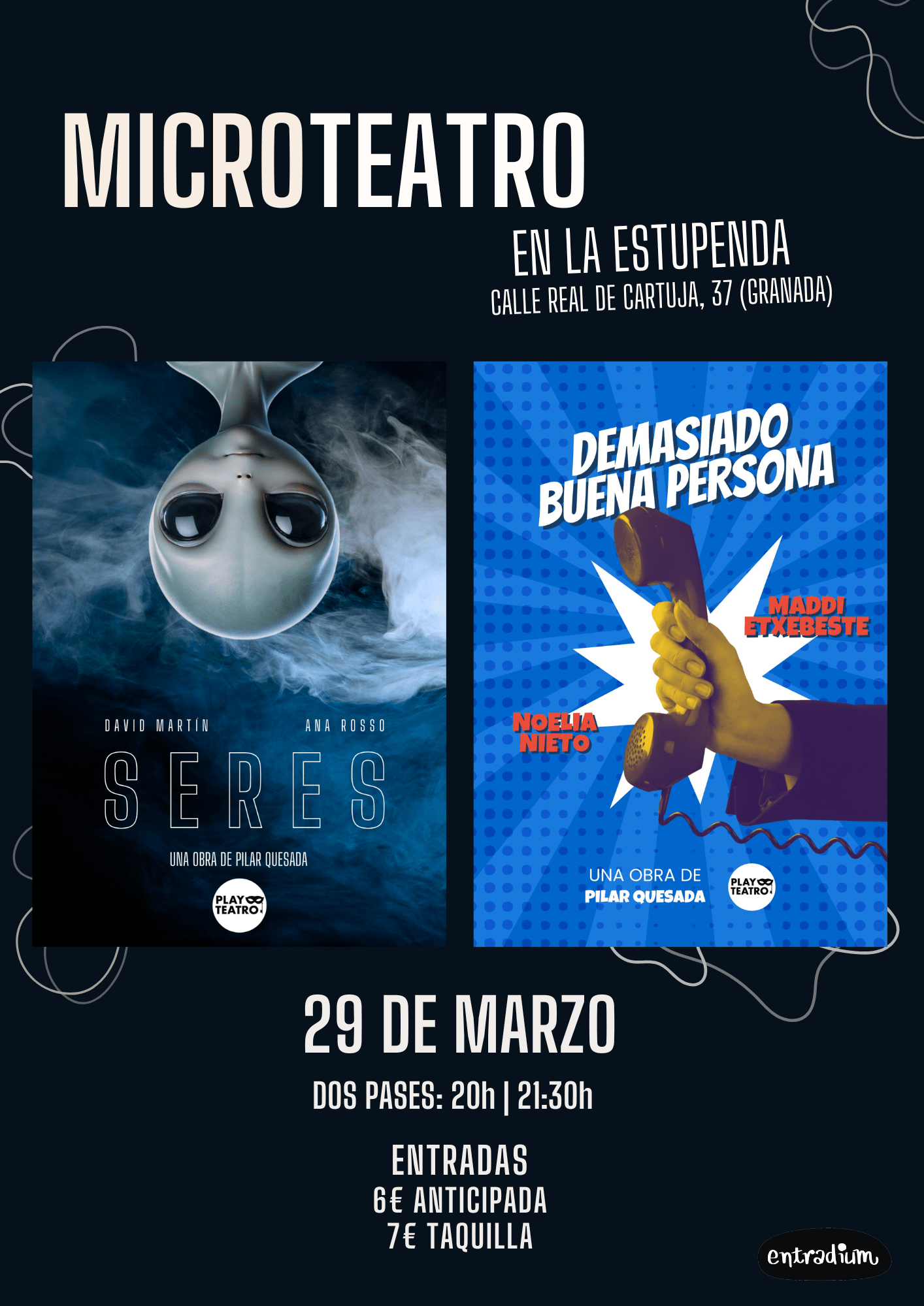 Sábado 29 de marzo - Microteatro - Espacio La Estupenda